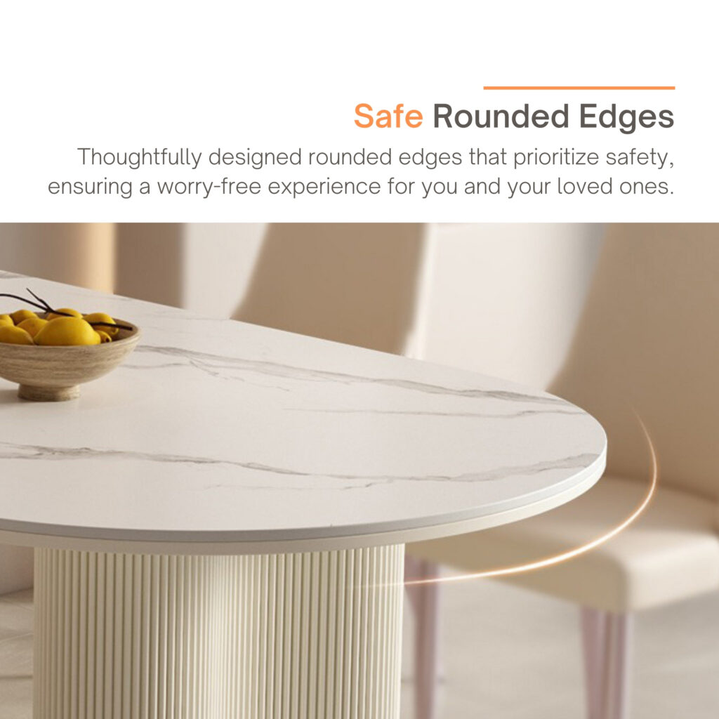 FIDEL Sintered Stone Oval Dining Table and Chairs - Table And Chairs ...