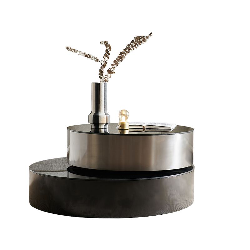 EXQUISE Stainless Steel Rotating Coffee Table - Table And Chairs Singapore
