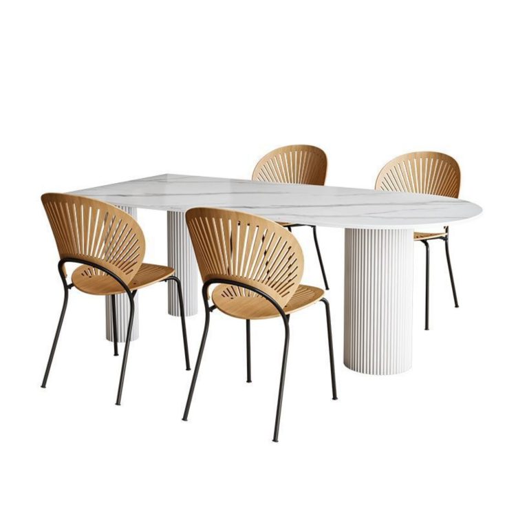 STELLA Dining Chair with Napa PU Leather & Carbon Steel Legs - Table And Chairs Singapore
